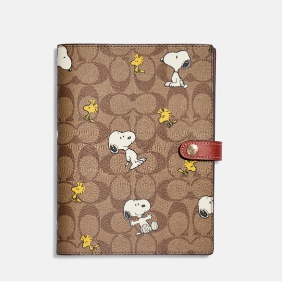 Coach | Office | Coach X Peanuts Snoopy Leather Notebook | Poshmark